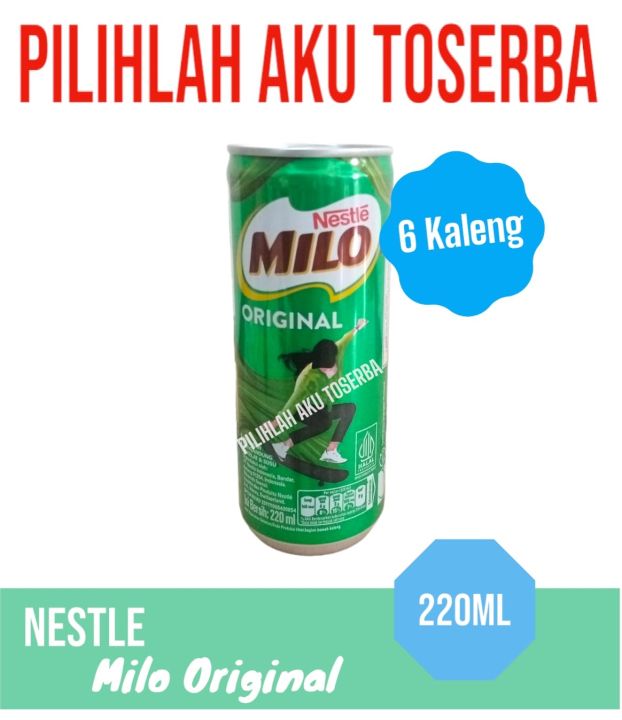 Susu Milo Kaleng Coklat ACTIVE GO ORIGINAL - 220 ml ( HARGA 1 PAKET ISI ...