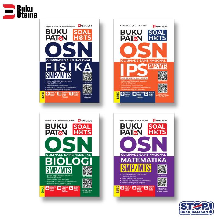 BUKU PATEN OLIMPIADE SAINS NASIONAL SMP/MTS MATEMATIKA, FISIKA, BIOLOGI DAN IPS (DENGAN PREDIKSI ...