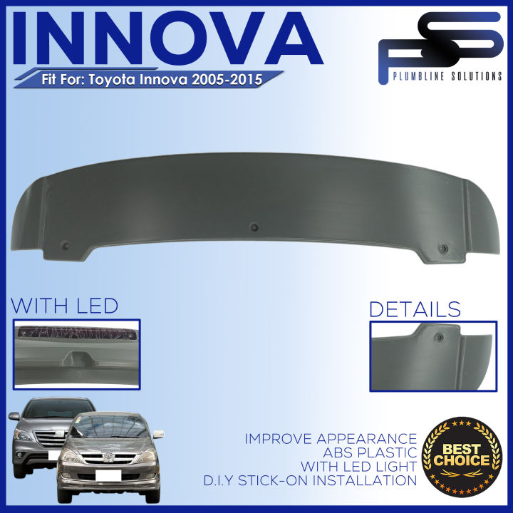 Unpainted Spoiler for Toyota Innova 2005 2006 2007 2008 2009 2010 2011 ...