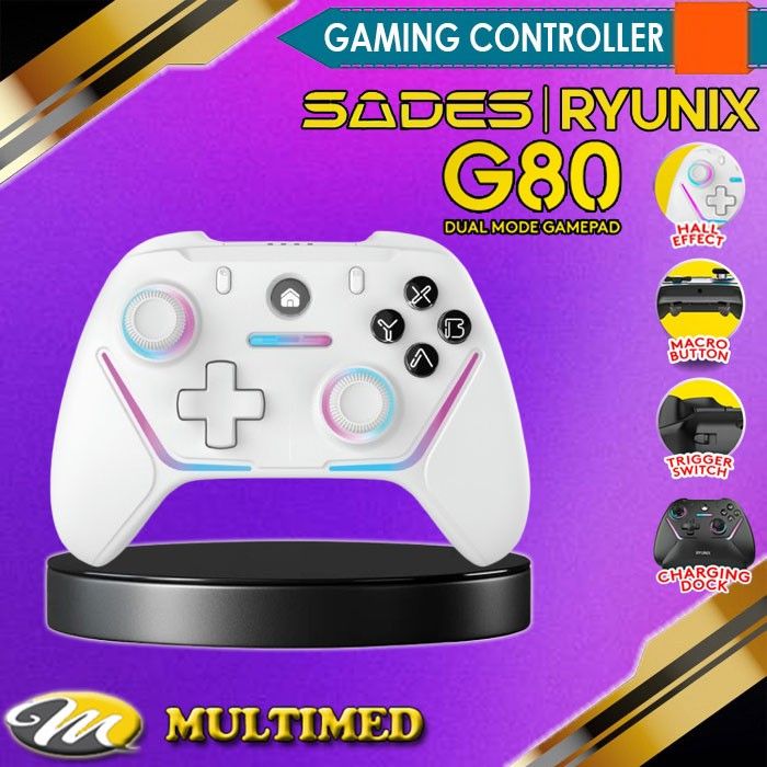 Sades Ryunix G80 Gamepad Hall Effect Dual Mode Gaming Controller | Lazada Indonesia