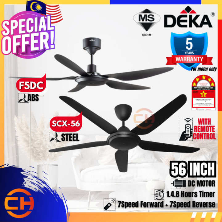 DEKA 56INCH CEILING FAN SCX-56 / F5DC DC MOTOR Matt Black With Remote ...
