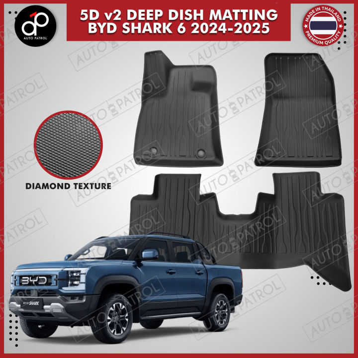 BYD SHARK 6 2024-2025 5D v2 Deep Dish Matting (MADE IN THAILAND ...
