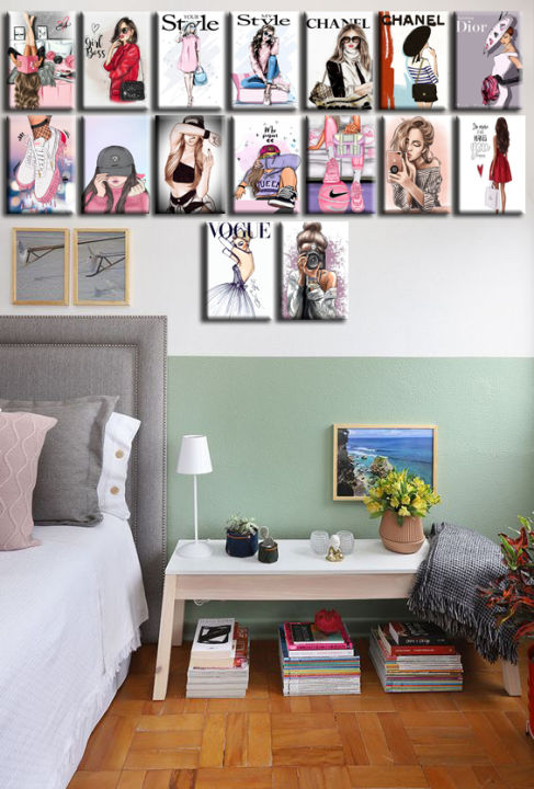 (16PCS) Poster Dinding Kamar Cewek DIstro Aesthetic Ukuran A4 aesthetic ...