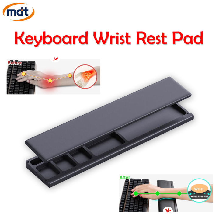 Keyboard Wrist Rest Pad Support with Desktop Partition Storage Case ...