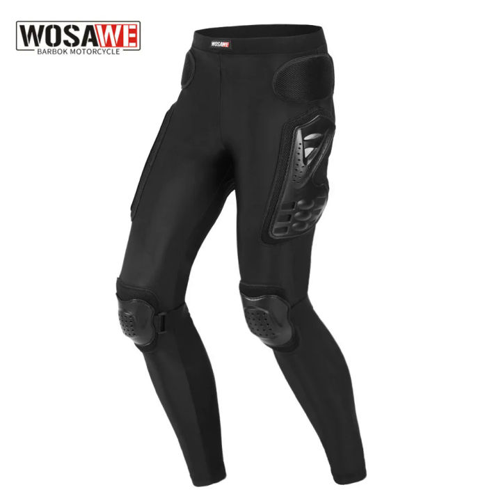WOSAWE Men MTB Motorcycle Armor Pants Knee Hip Butt Leg Body Protection ...