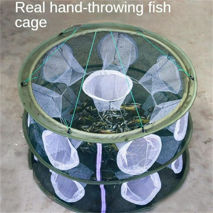 Redwokea【COD】Outdoor Fishing Net Shrimp Cage Fish Cage Automatic ...