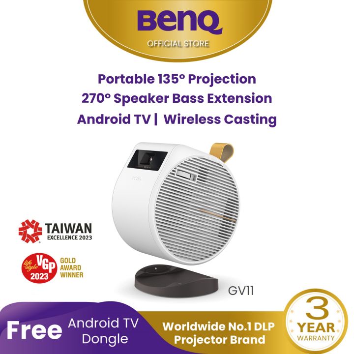 BenQ GV11 LED Portable Projector Free Angle Projection Android TV | Lazada Indonesia