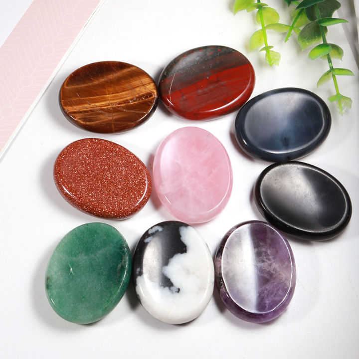 Natural Crystal Forget Worry stone thumb decompression Reiki Lucky ...