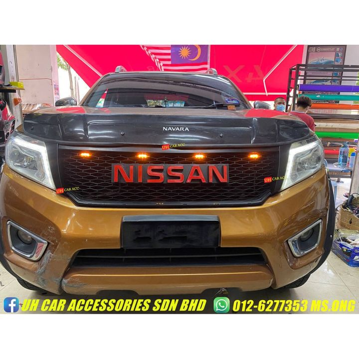 NISSAN NAVARA NP300 FRONT GRILL WITH LED LIGHT | Lazada