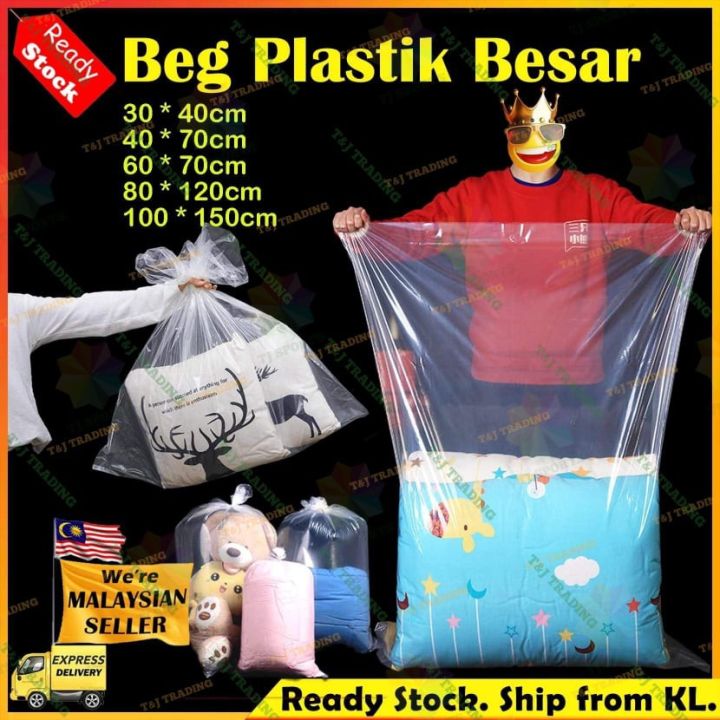Beg Plastik Besar Big Plastic Bag Kitchen Storage Home Storage Heavy ...