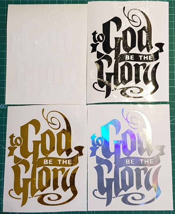 TO GOD BE THE GLORY CAR AND MOTORCYCLE STICKER DECALS | Lazada PH