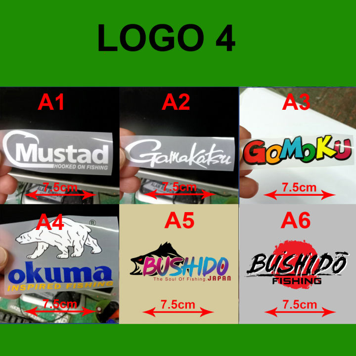 STICKER BAJU FISHING LOGO ( PU/DTF ) MATERIAL TRANSFER STIKER BAJU IRON ...