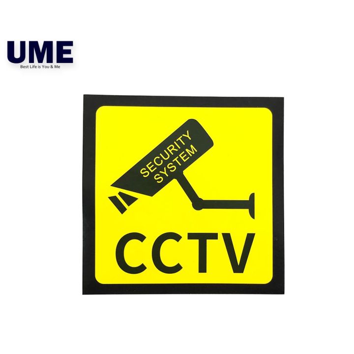 UME CCTV 10x10cm Security Camera System Warning Sign Sticker WNS10 ...