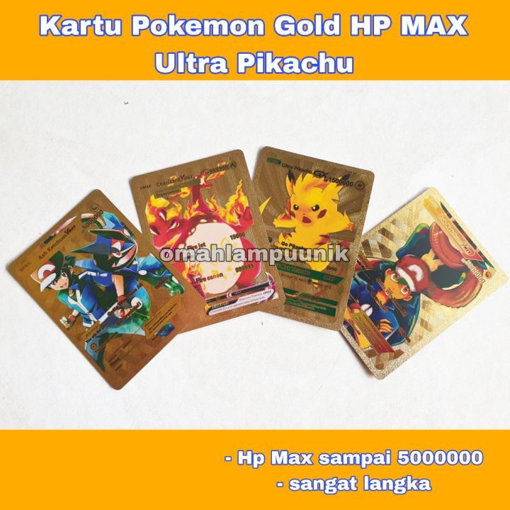 KARTU POKEMON GOLD LANGKA SPESIAL HP MAKSIMAL HARGA PER 1 LEMBAR/ KARTU POKEMON GOLD POWER MAX ...