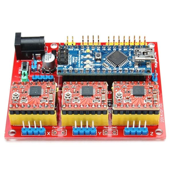 CNC Shield V4 Engraving Machine Board + A4988 Stepper Motor Driver 3 ...