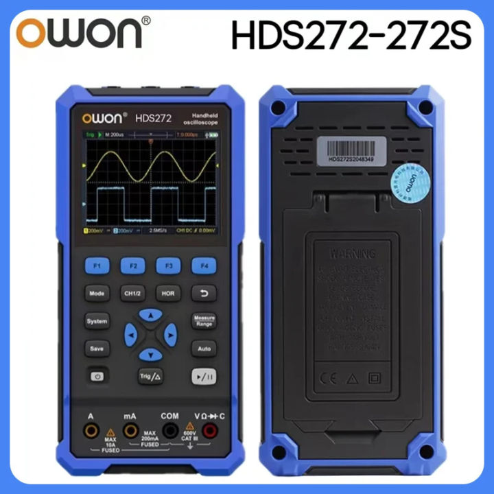 OWON HDS272 HDS272S Digital Oscilloscope Multimeter Waveform Generator ,3 In 1 Handheld ...