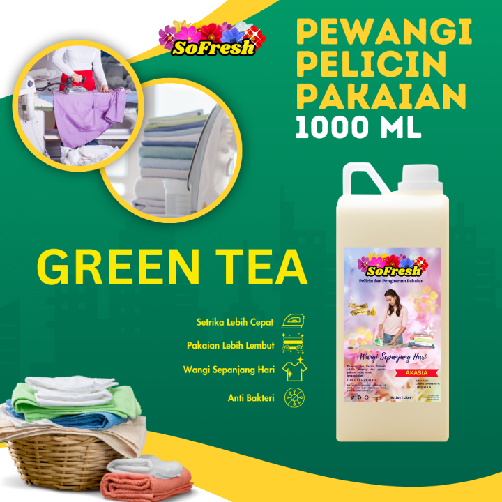 Pelicin Setrika dan Pewangi Pakaian Aroma Green Tea 1 Liter | Lazada ...