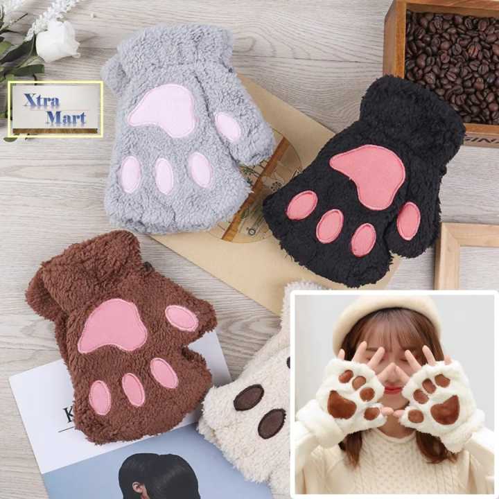 XM - Sarung Tangan Cat Paw Lucu Sarung Tangan Winter Gloves Hanta ...