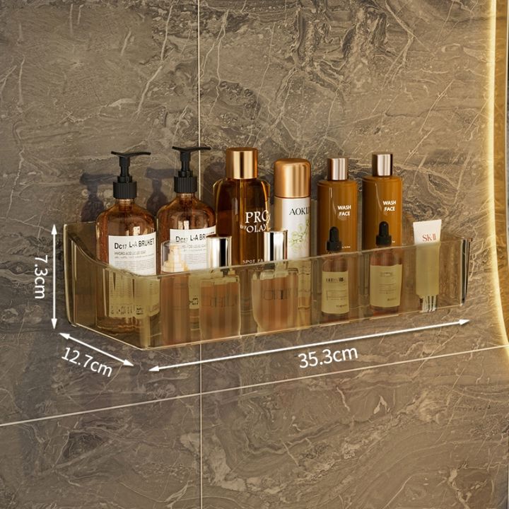 {SG} Bathroom Storage Rack Toiletries Transparent Shelf Toilet ...