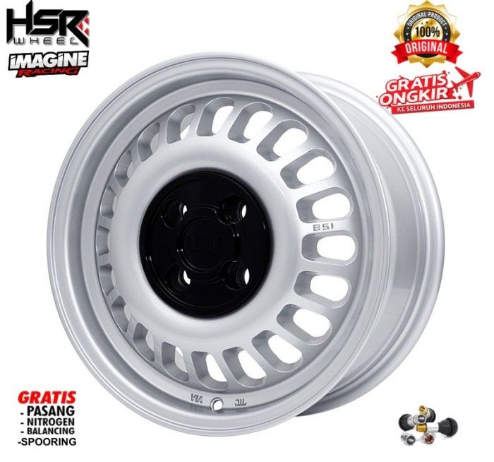 VELG MOBIL RACING MODEL CLASSIC BSI HSR R14 H4X100 AIR EV KARIMUN AGYA ...