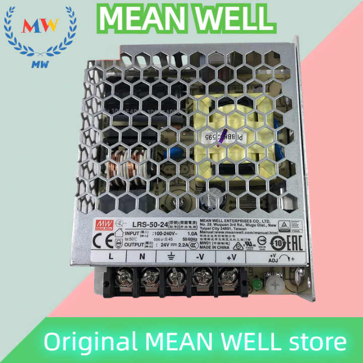Genuine Original MEAN WELL LRS-50-24 Switching Power Supply 110V/220V AC to 24V DC 2.2A 52.8W ...
