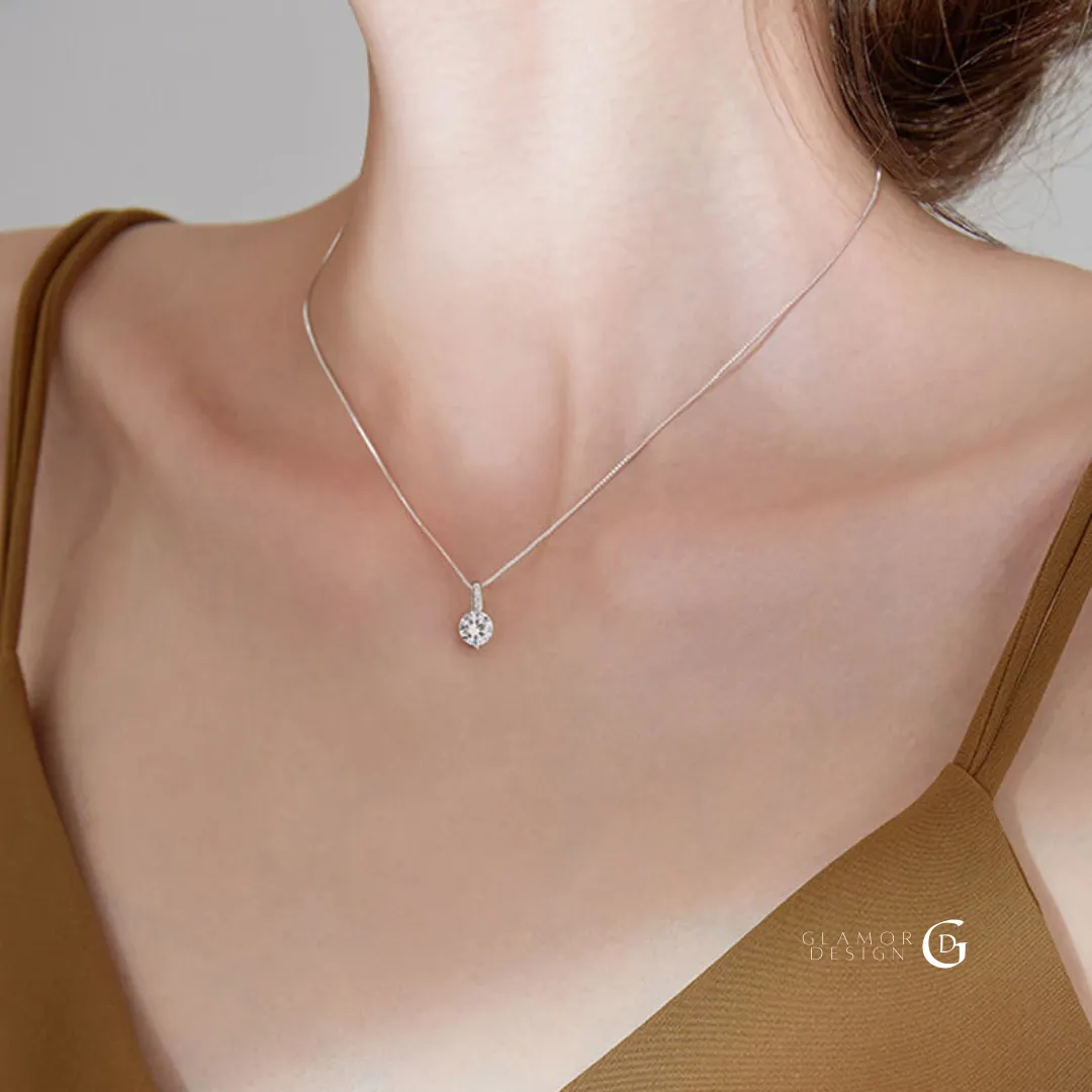 GLAMOR Classy Key สร้อยคอเงินแท้ จี้เพชร สไตล์เกาหลี สร้อยคอแฟชั่น ...