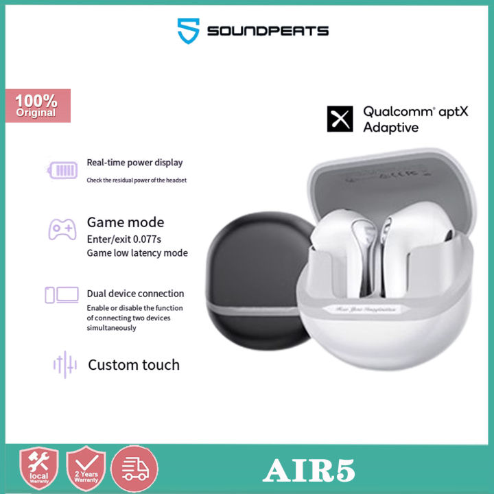 SoundPEATS Air5 Bluetooth earphones with semi in ear noise reduction ...