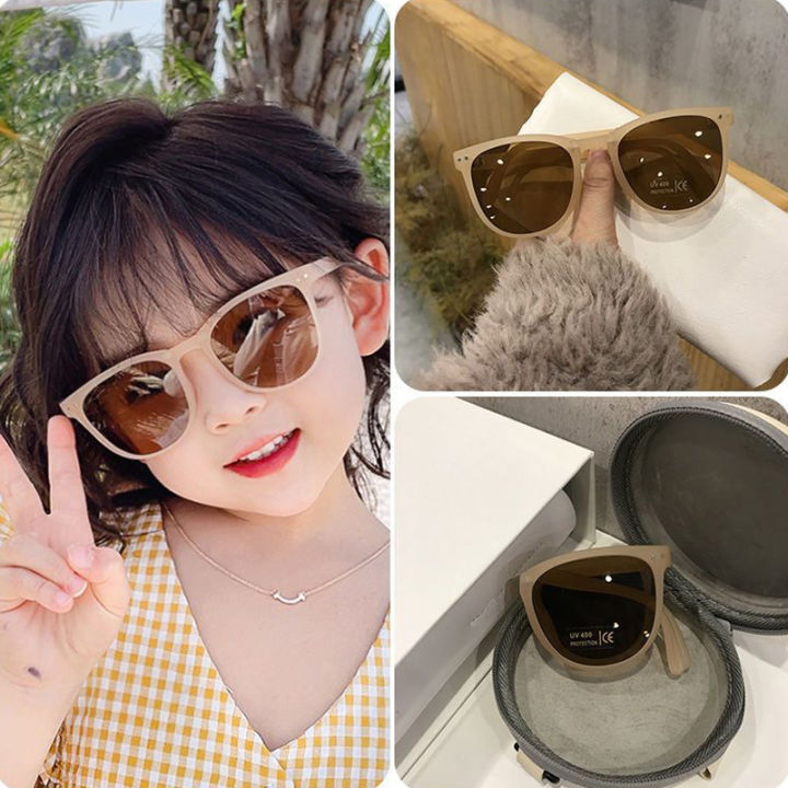 Korean Children Round Shades Foldable Sunglasses For Kids Baby Fashion ...