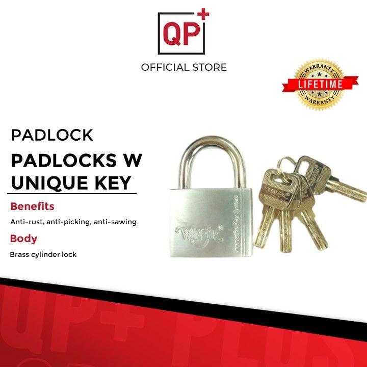 [CLEARANCE SALES] PADLOCK WITH UNIQUE KEY DESIGN LOCK 50MM KUNCI PINTU ...