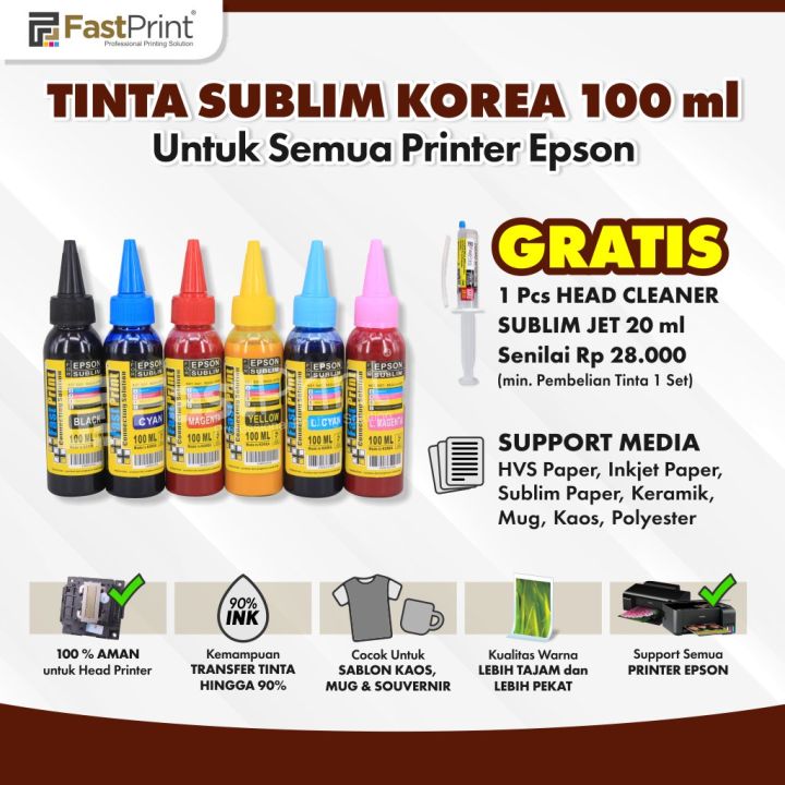 Tinta Sublim Sublime Sublimasi Epson Korea 100 ML | Lazada Indonesia