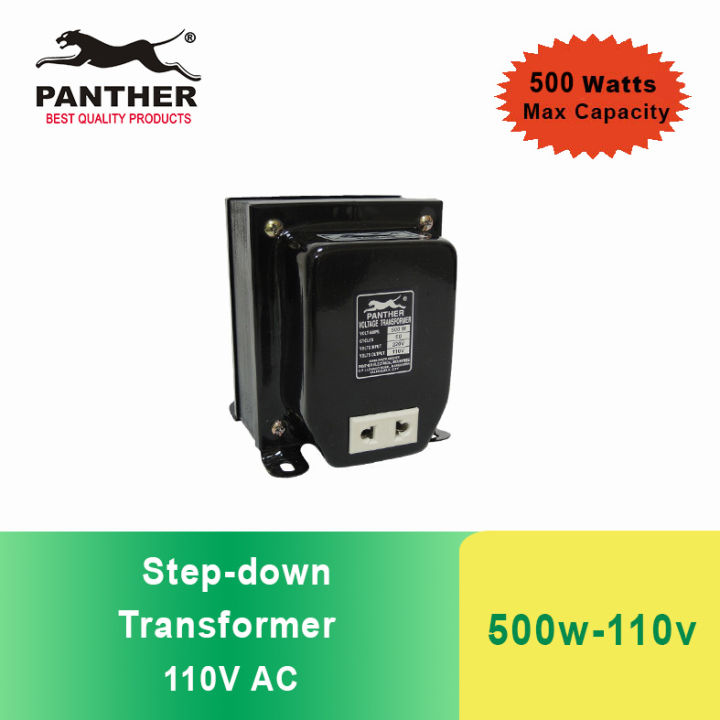 Panther 500w-110v Step-down Transformer 500 Watts, Input 220VAC, Output 110VAC Single Phase Auto ...