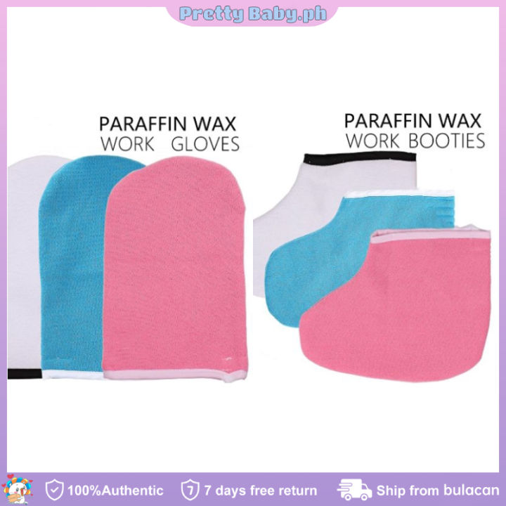 1 Pair Paraffin Wax Hand Gloves Foot Cover Cotton Pink Mittens | Lazada PH