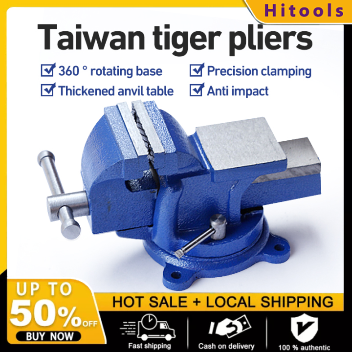Heavy duty worktable vise with 360 degree rotating base, anvil table ...