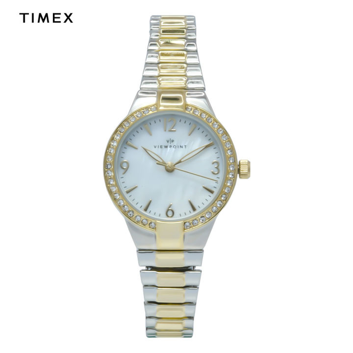 Timex Viewpoint Two Tone Plated Analog Quartz Watch For Women ...