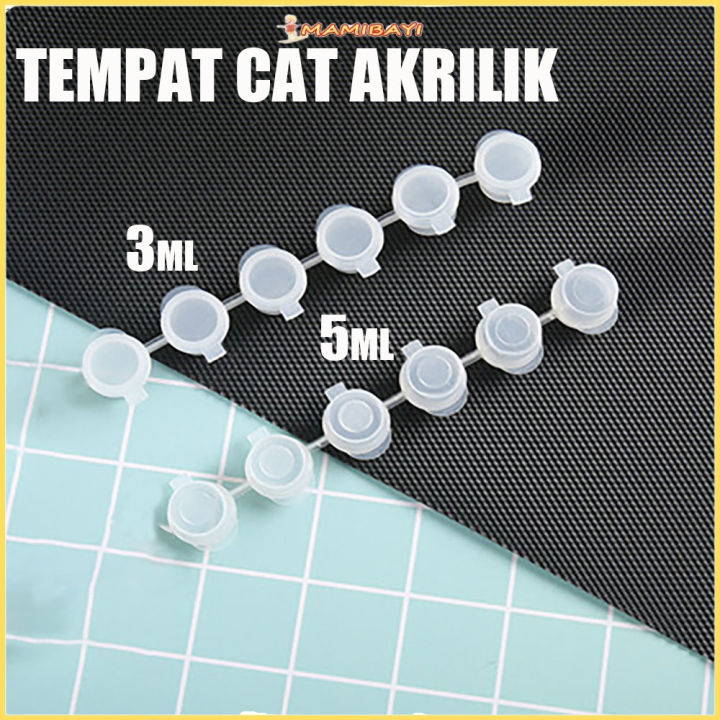 MAMIBAYI Wadah Cat Lukis Tempat Cat Air Tempat Cat Akrilik ISI 6 ...