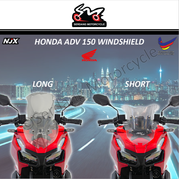 NJX Honda ADV150 ADV160 Windshield Long Short Cowling Visor Windscreen ADV 150 160 Cap Cover ...