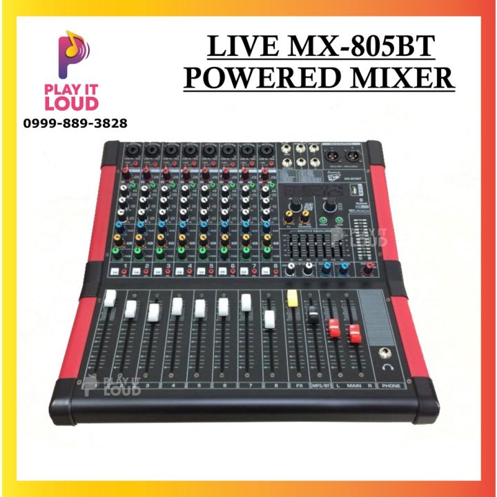 LIVE MX-805BT POWERED MIXER 8 CHANNEL 300W | Lazada PH