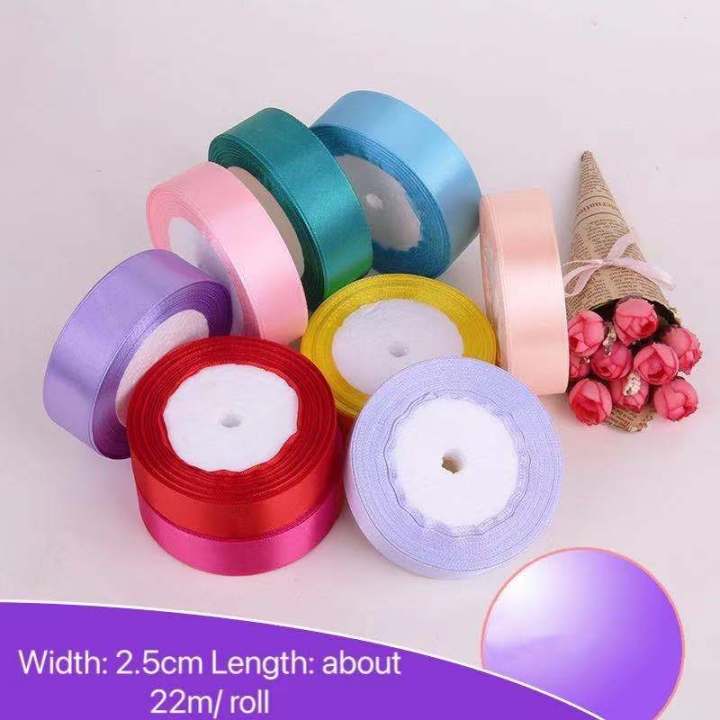 25Yards/Roll 2.5 cm ribbon, satin ribbon, decorative ribbon, gift ...
