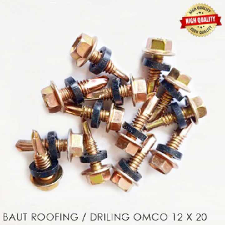 Baut Roofing 2cm isi 400pcs baut Self Drilling Screw 1kotak 400pcs Baut ...