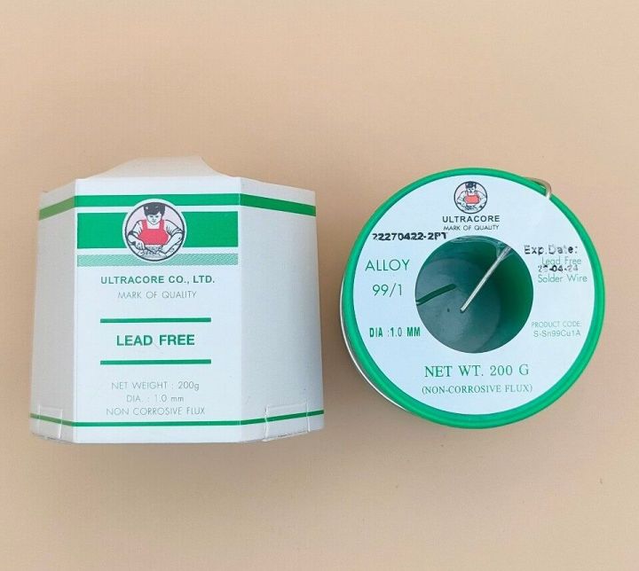 ตะกั่วบัดกรี LEAD FREE 1 มม. 0.2 กก ตรา Ultracore | Lazada.co.th