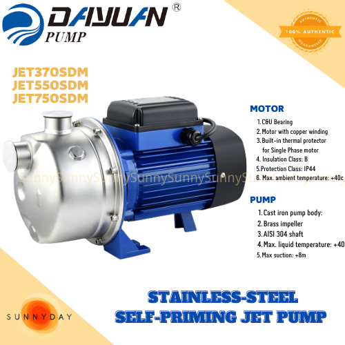 DAYUAN STAINLESS-STEEL SELF PRIMING JET PUMP | Lazada PH
