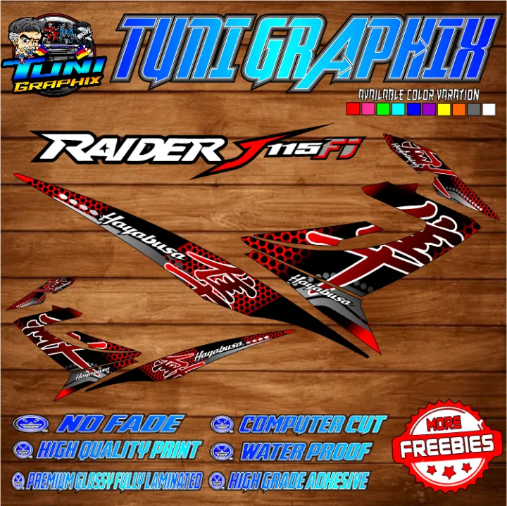 SUZUKI RAIDER J 115 Fi HAYABUSA DECALS W/ FREEBIES | Lazada PH