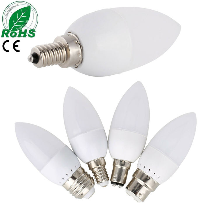 Bóng Đèn Nến LED ERANPO, Đèn Chùm E12 E14 E27 B22 B15 3W Đèn Chiếu Sáng Gia Đình Màu Trắng Trung ...