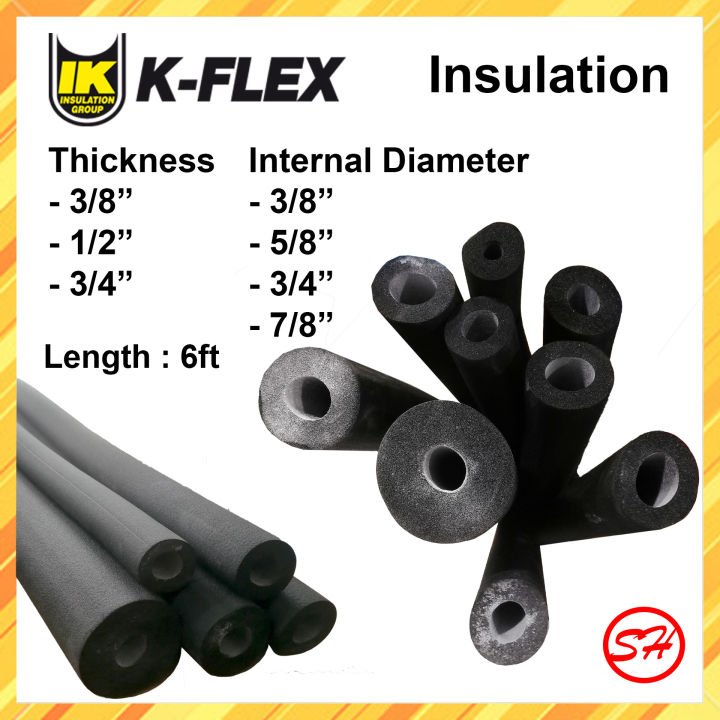 K-FLEX INSULATION FOR AIRCOND PIPING pipe hitam | Lazada