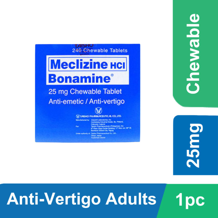 Bonamine Meclizine Chewable Tablet Adult 25mg 1 Piece | Lazada PH