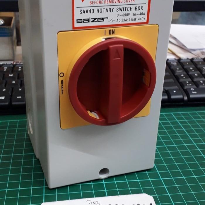 SAA40 SALZER ROTARY ISOLATOR SWITCH BOX ON OFF 3P 40A MAXIMAL 15KW ...