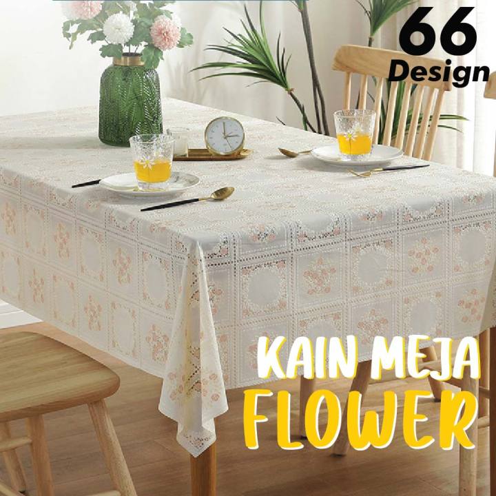 PVC Table Cloth Flower Oil Proof Water Proof Coffee Table Plastic PVC ...