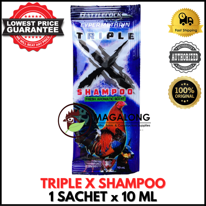 TRIPLE X SHAMPOO - 1 SACHET - BATTLECOCK - FRESH AROMATIC SCENT | Lazada PH