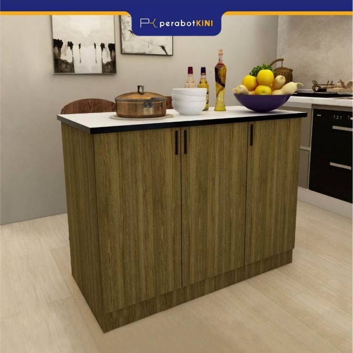 [SIAP PASANG] PerabotKINI 4ft Kitchen Island Table with Storage (KI1200 ...