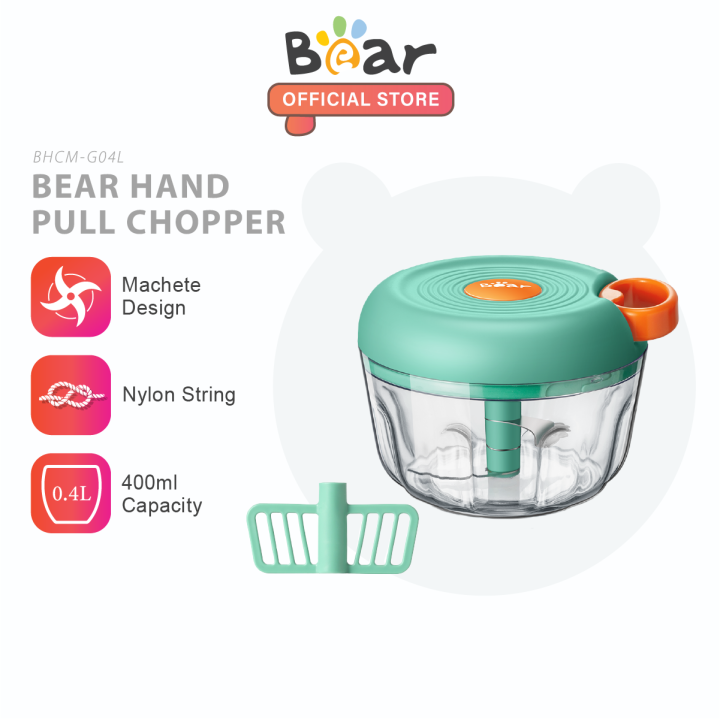Bear Small Portable Hand Pull Chopper & Mixer (400ml) | Lazada